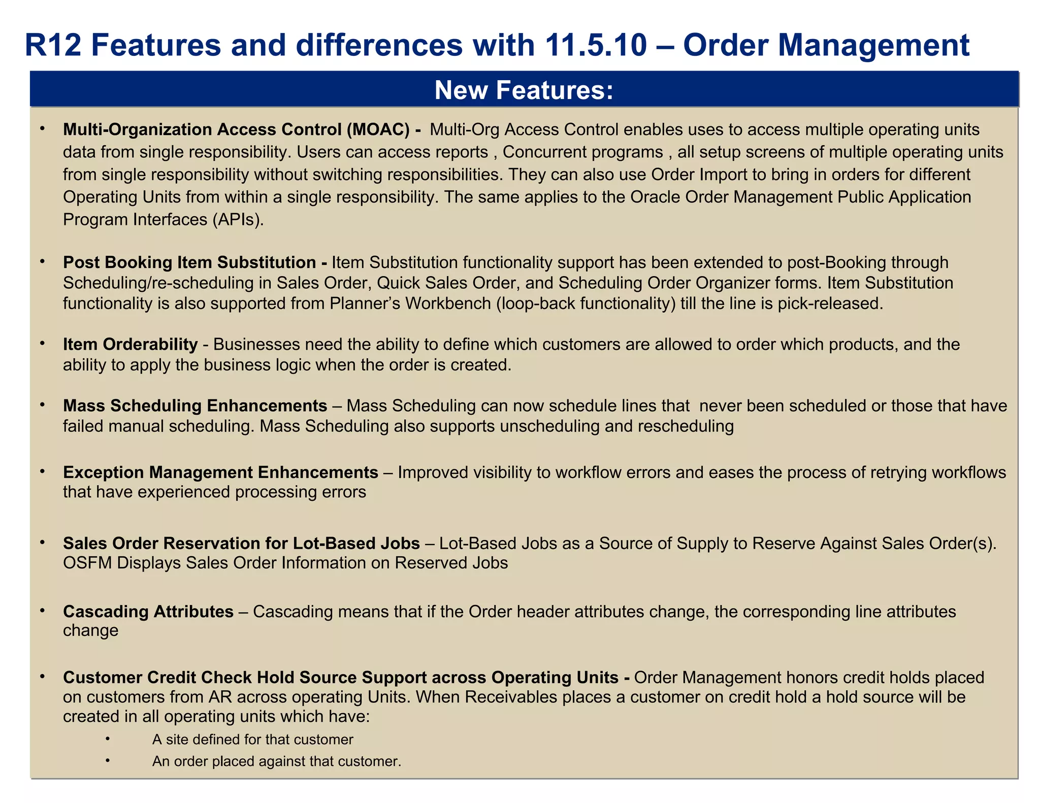 Differences R12 Vs 11i.5.10