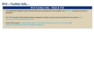 Differences R12 Vs 11i.5.10