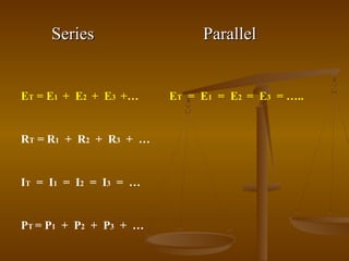 Differences series parallel | PPT | Physics | Science