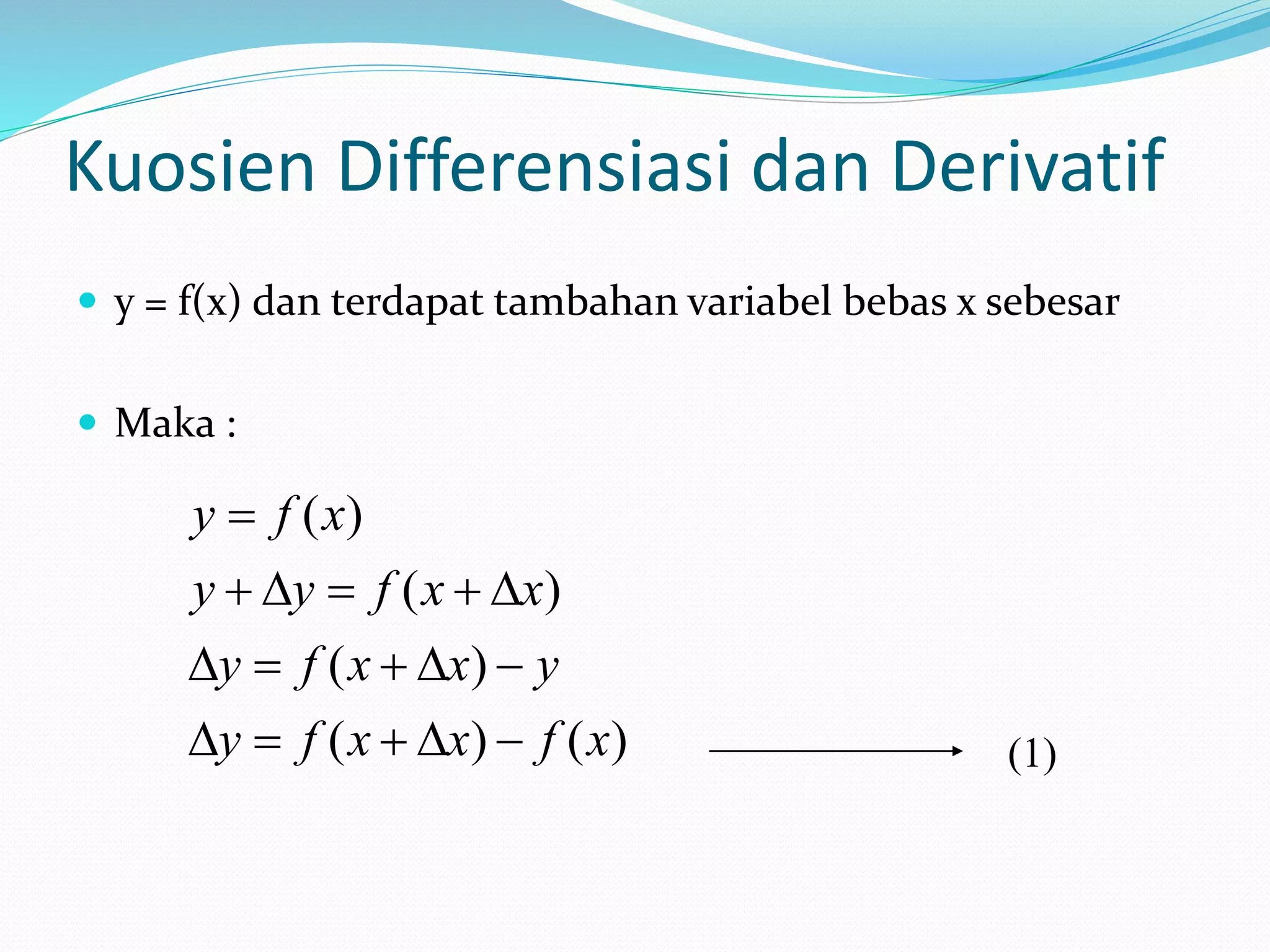 Differensial fungsi sederhana | PPTX
