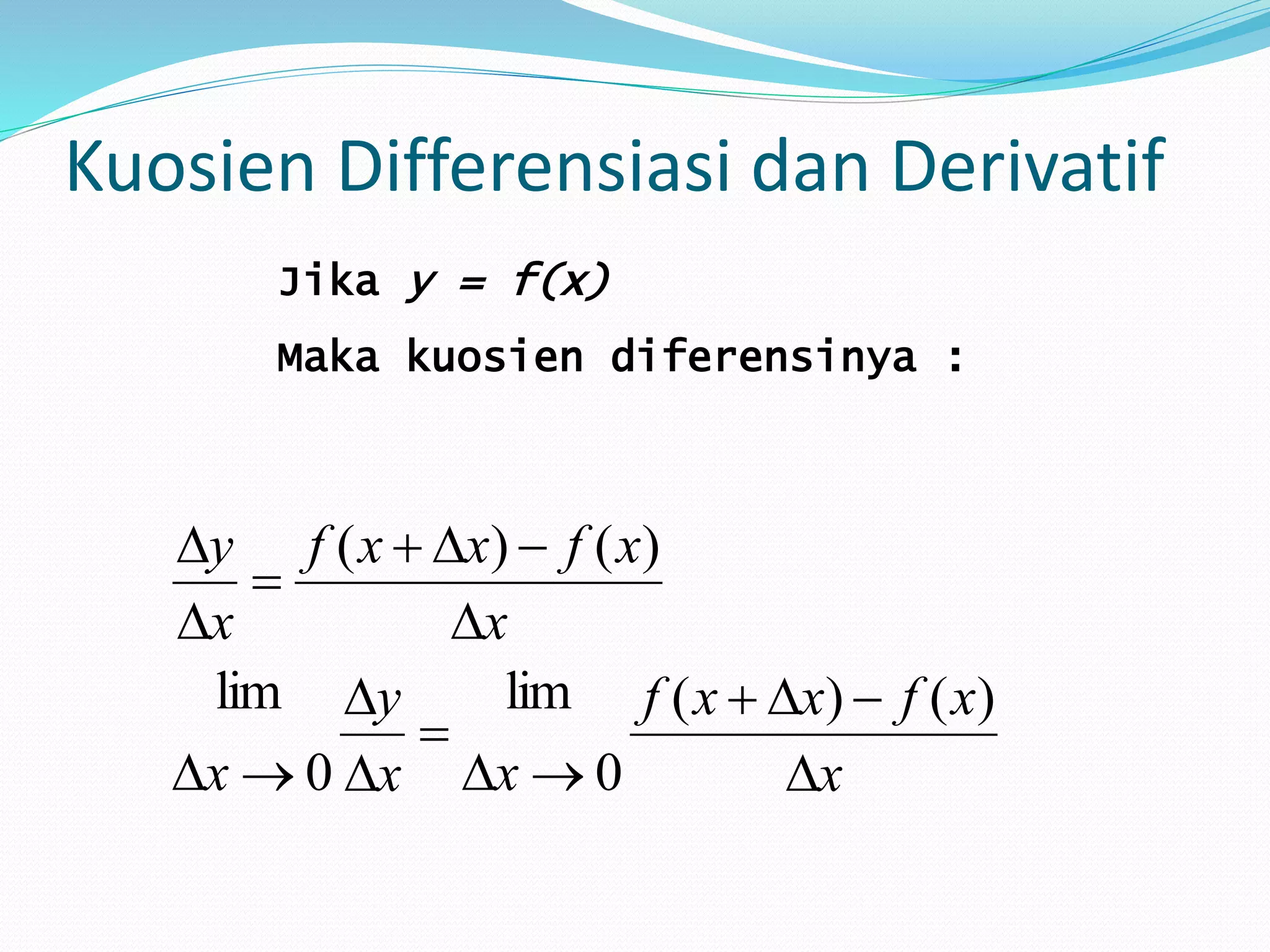 Differensial fungsi sederhana | PPTX