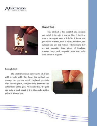 Different Methods to Test Gold Authenticity | DOCX