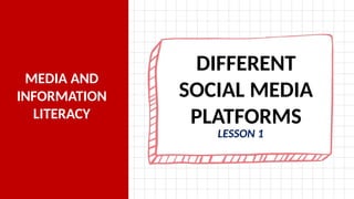 Different-Social-Media-Platforms Defined | PPTX