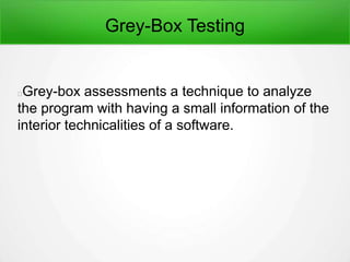 Different techniques-of-software-testing | PPTX