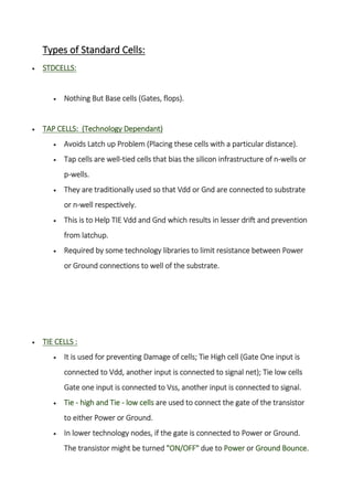 Different Types Of Cells, Types of Standard Cells | PDF