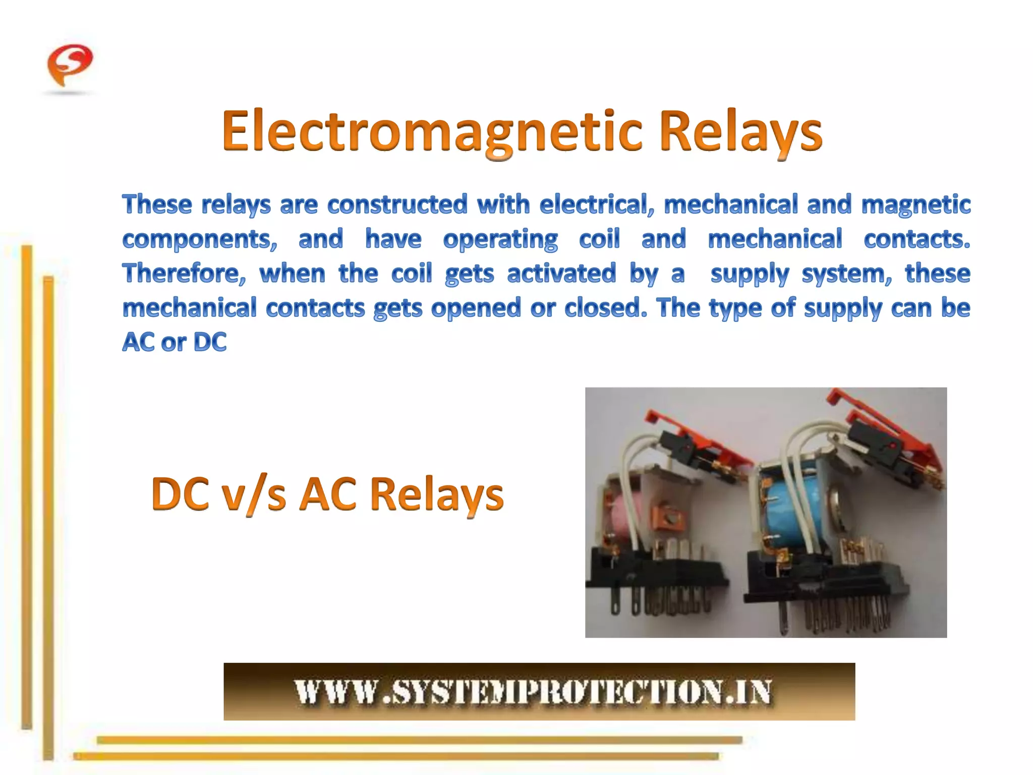 Different Types of Relays | Electrical Repairing Services | PPTX
