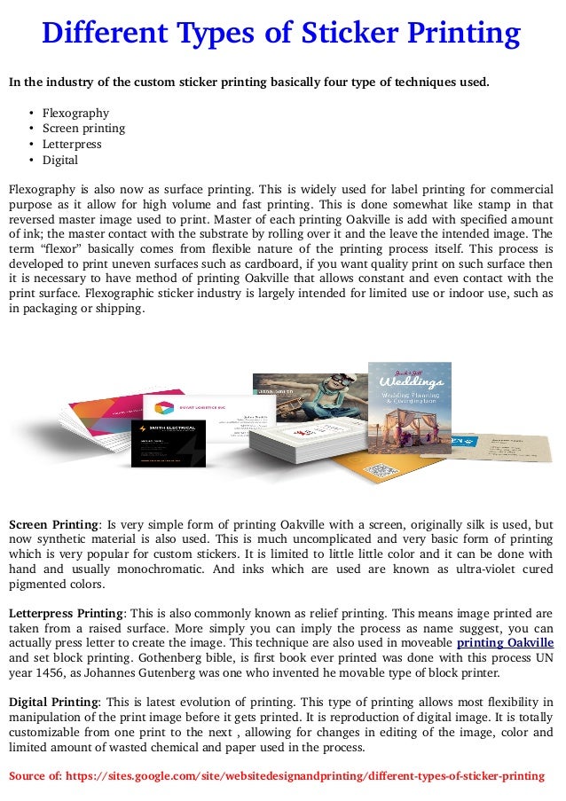 Different Types Of Sticker Printing Different Types Of Sticker Printing