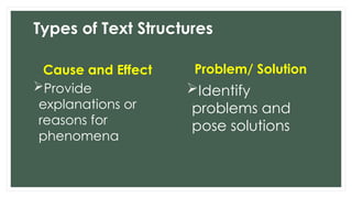 Different-Types-of-Text-Structures Grade 7 | PPTX