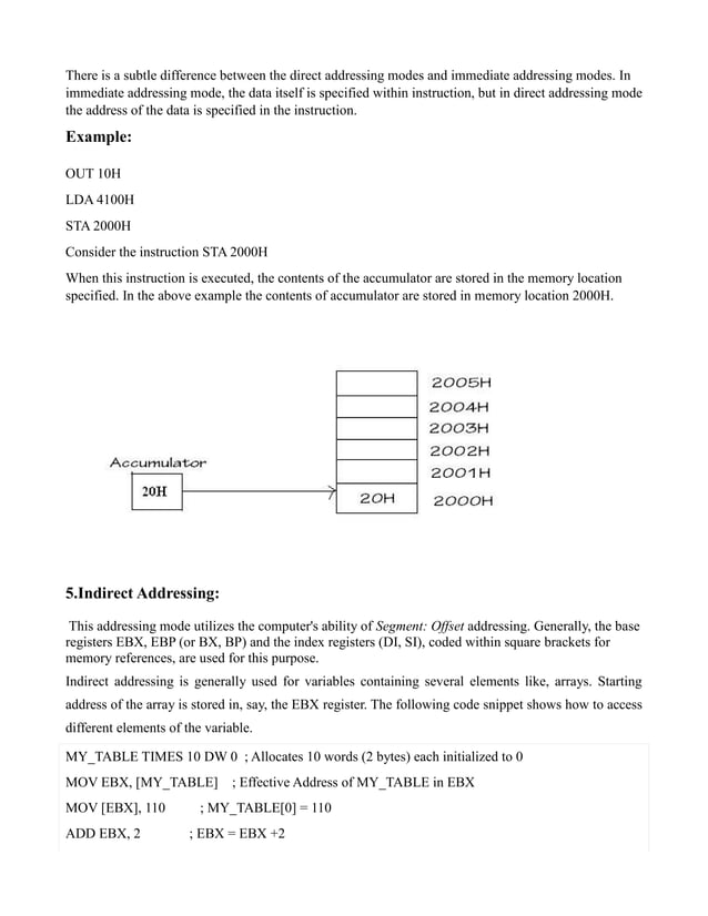 Different addressing mode and risc, cisc microprocessor | PDF