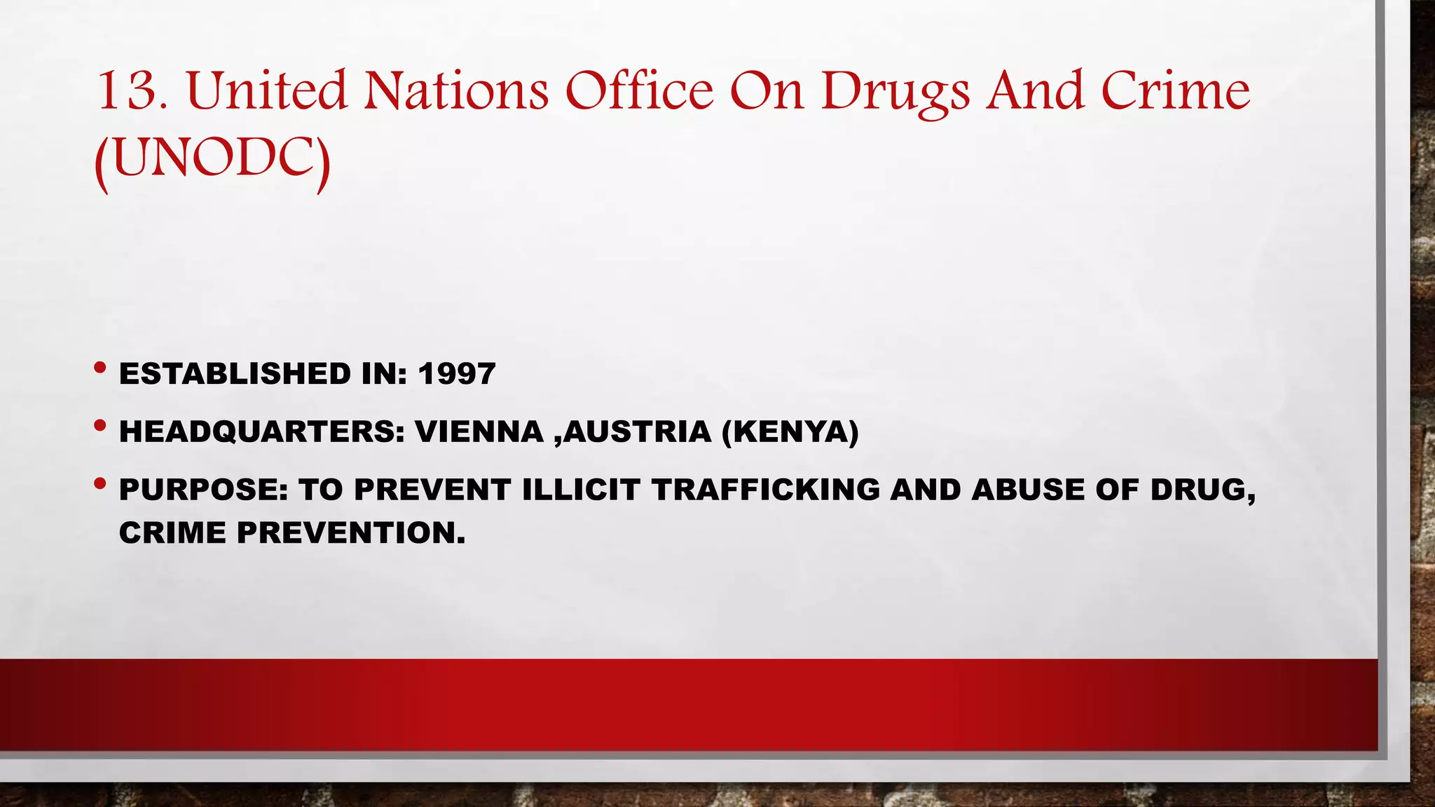 UNITED NATIONS AGENCIES AND HEADQUARTERS | PPTX