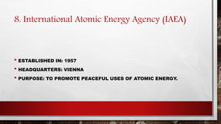 UNITED NATIONS AGENCIES AND HEADQUARTERS | PPTX