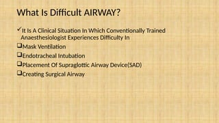Different Airway Indices & implication for Prediction Of Difficult ...
