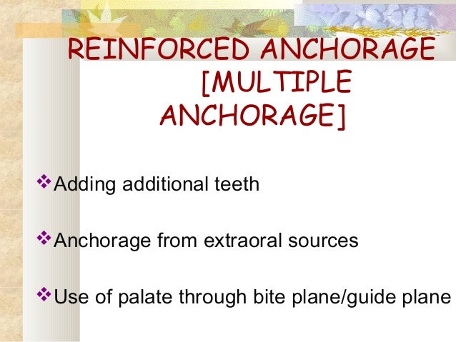 Different anchorage systems in orthodontics