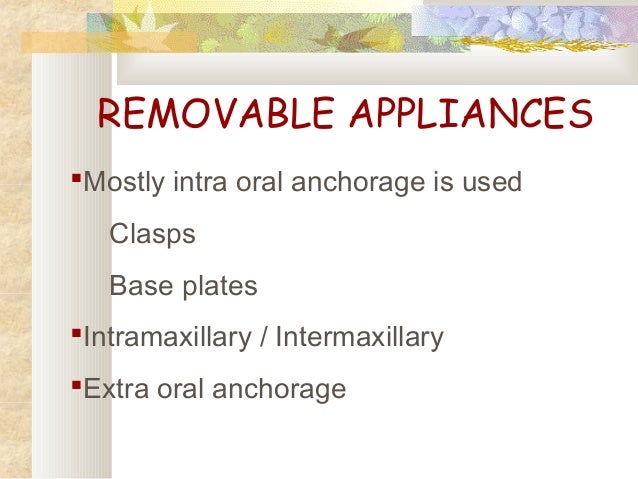Different anchorage systems in orthodontics
