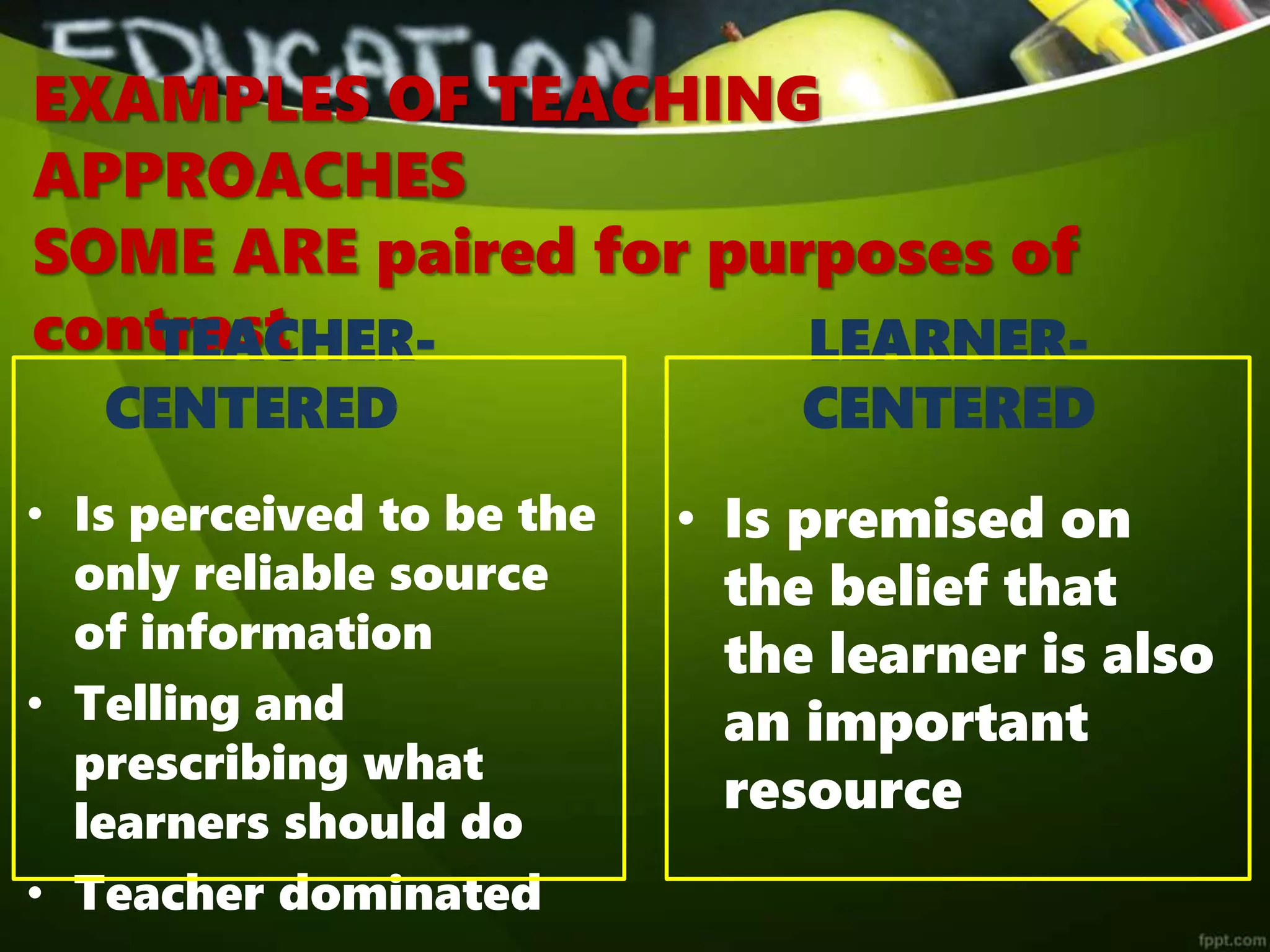 Different approaches and methods | PPTX