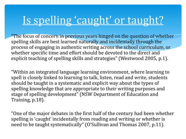 Different approaches to spelling | PPTX