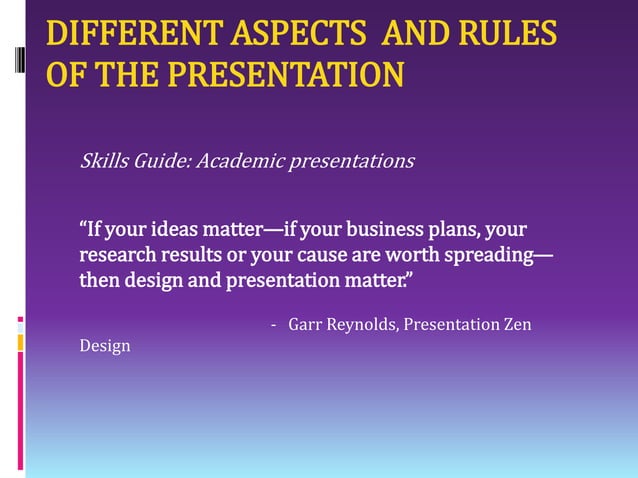 Different aspects and rules of the presentation.pptx