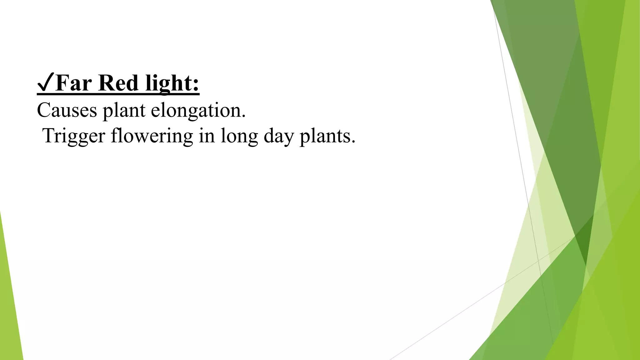 Different aspects of light and their influence on plant growth | PPTX