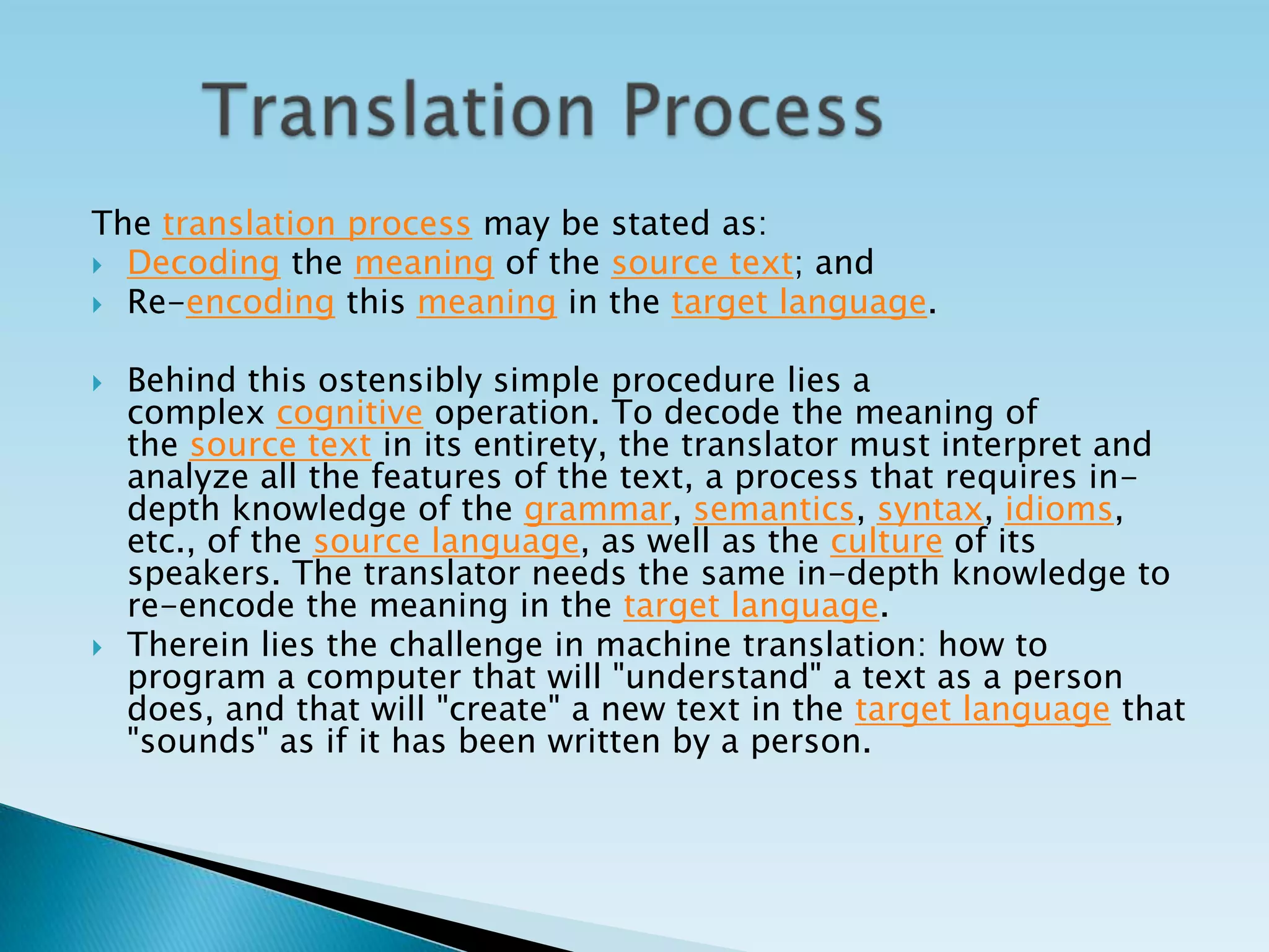 Different aspects of translation | PPTX