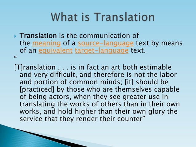 Different aspects of translation | PPTX | Internet for Beginners | Internet