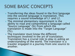 Different aspects of translation | PPTX