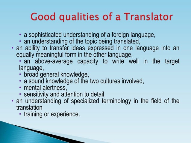 Different aspects of translation | PPTX | Internet for Beginners | Internet