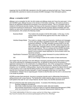 Different between acord and iaa standards | PDF