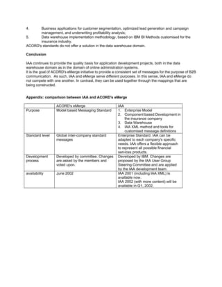 Different between acord and iaa standards | PDF