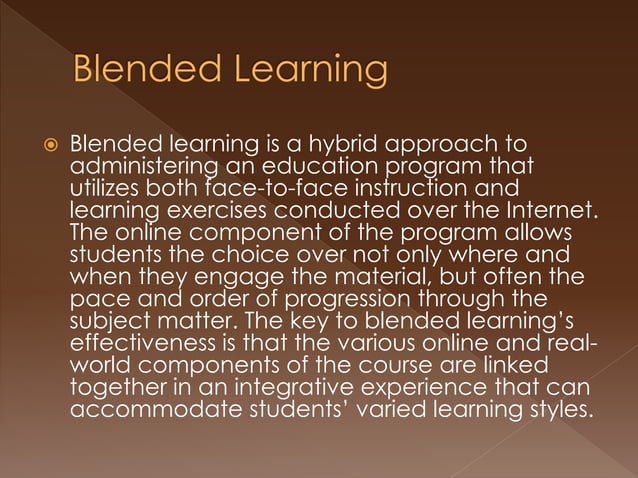 Different Blended Learning Models for Online and Classroom Integration ...
