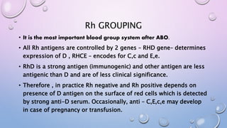 Different blood groups and their significance | PPTX