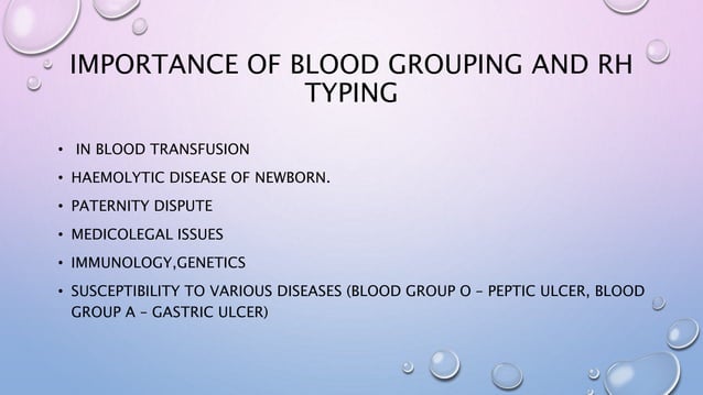 Different blood groups and their significance | PPTX