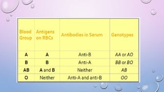Different blood groups and their significance | PPTX