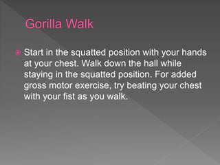 Different body movements and animal walk | PPT