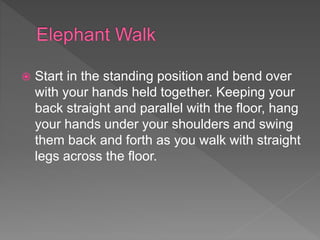 Different body movements and animal walk | PPTX