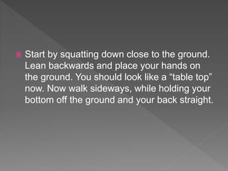 Different body movements and animal walk | PPT