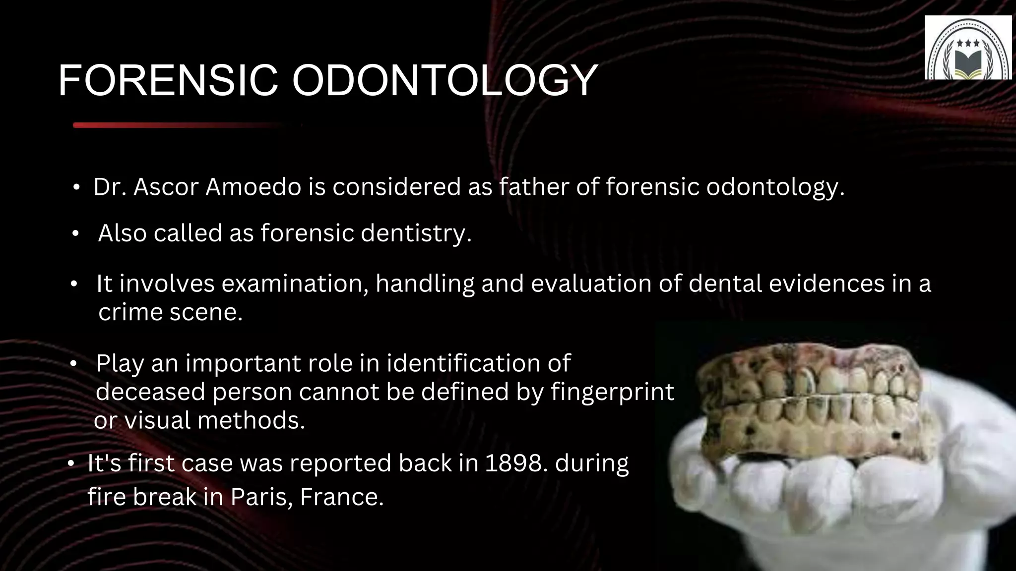 Different branches in forensic biology | PPTX