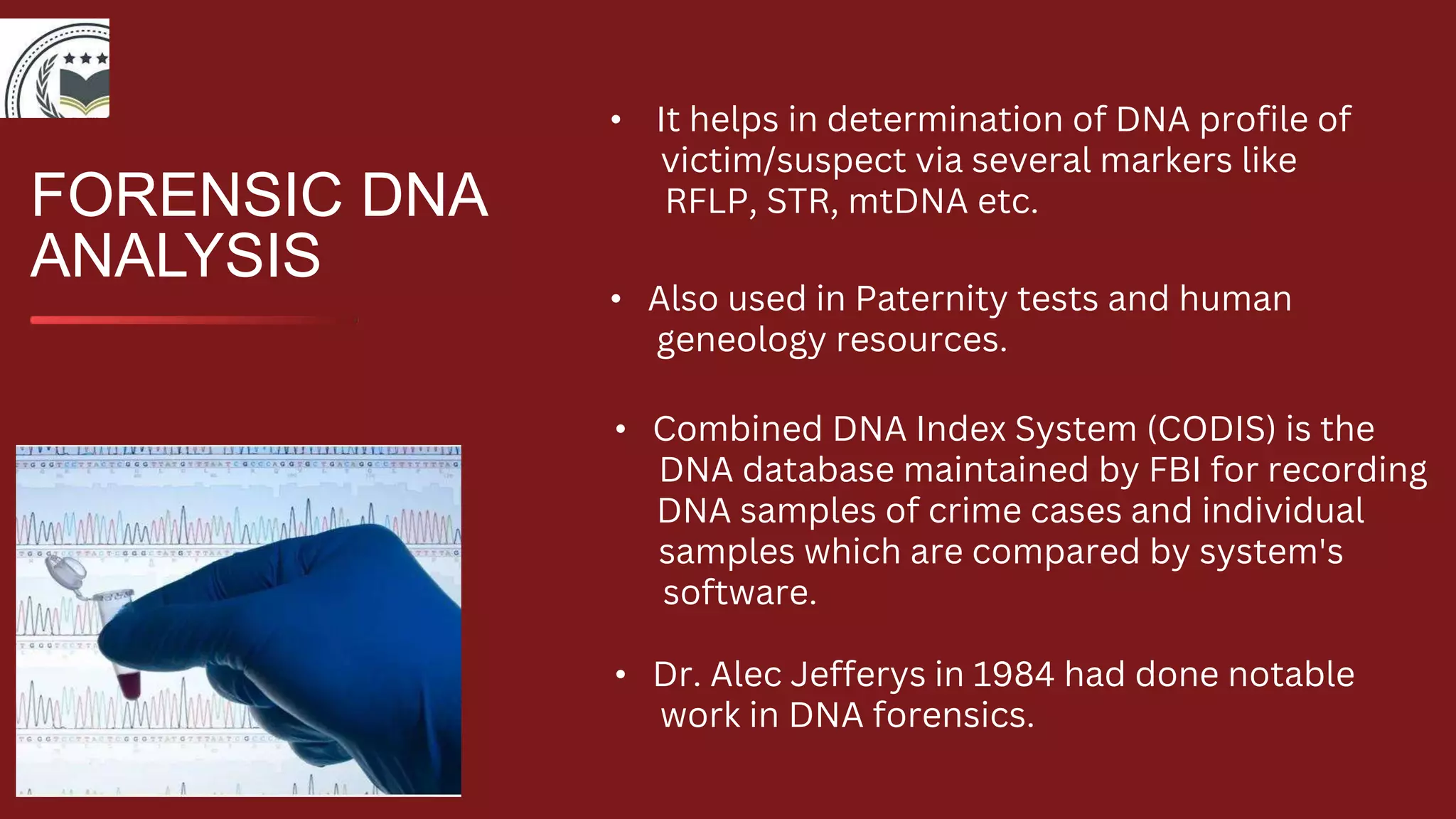 Different branches in forensic biology | PPTX