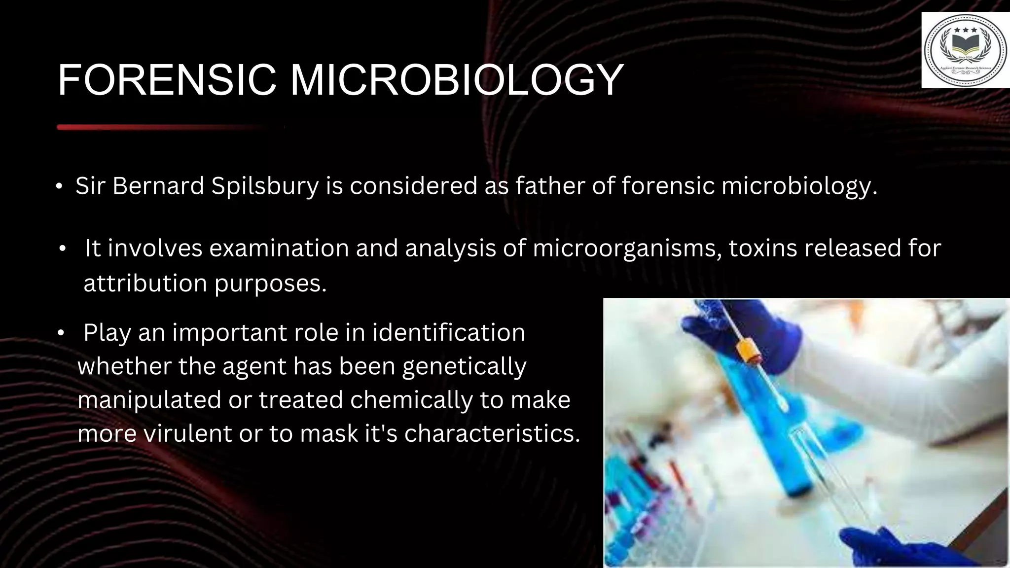 Different branches in forensic biology | PPTX