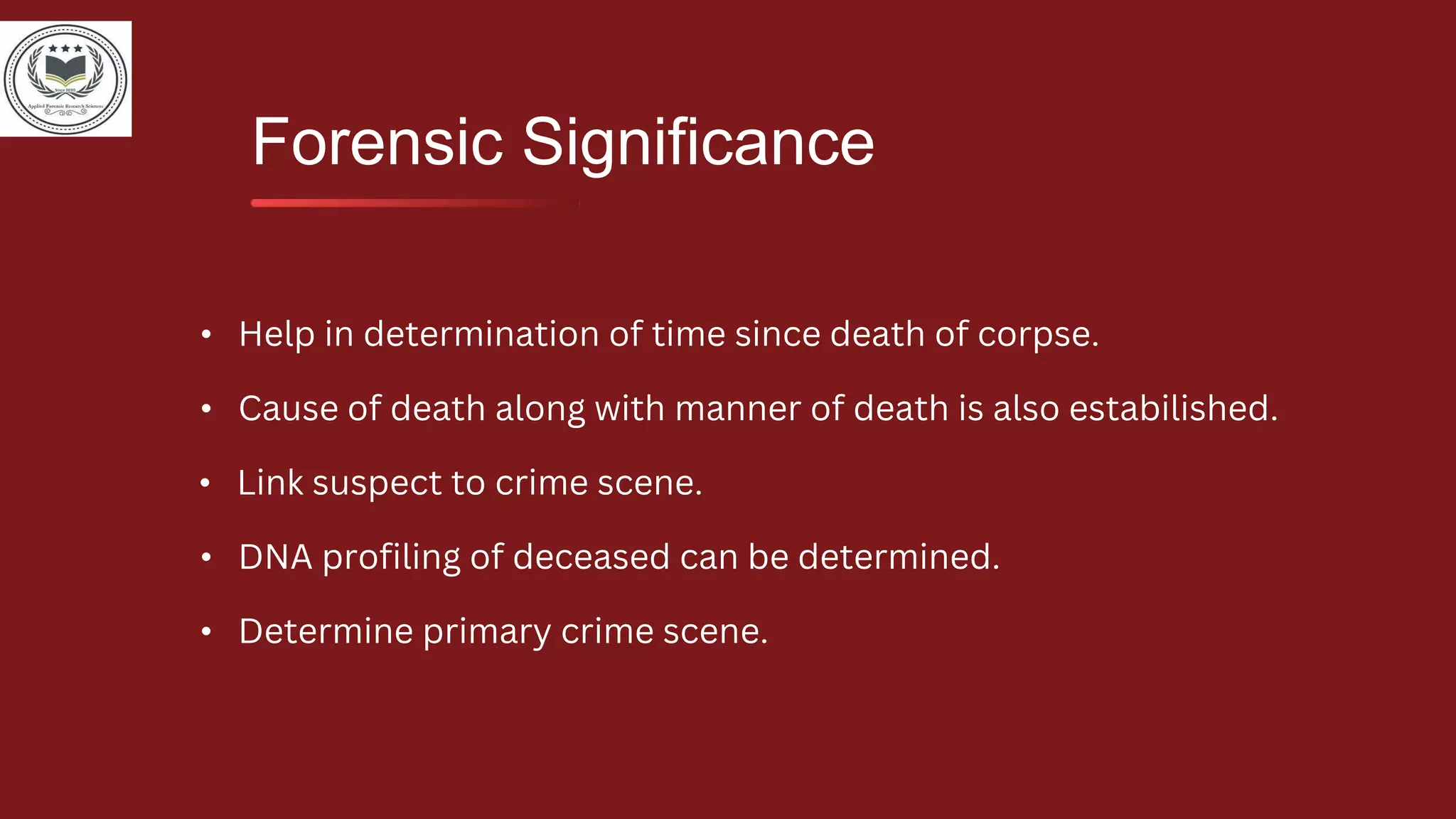 Different branches in forensic biology | PPTX