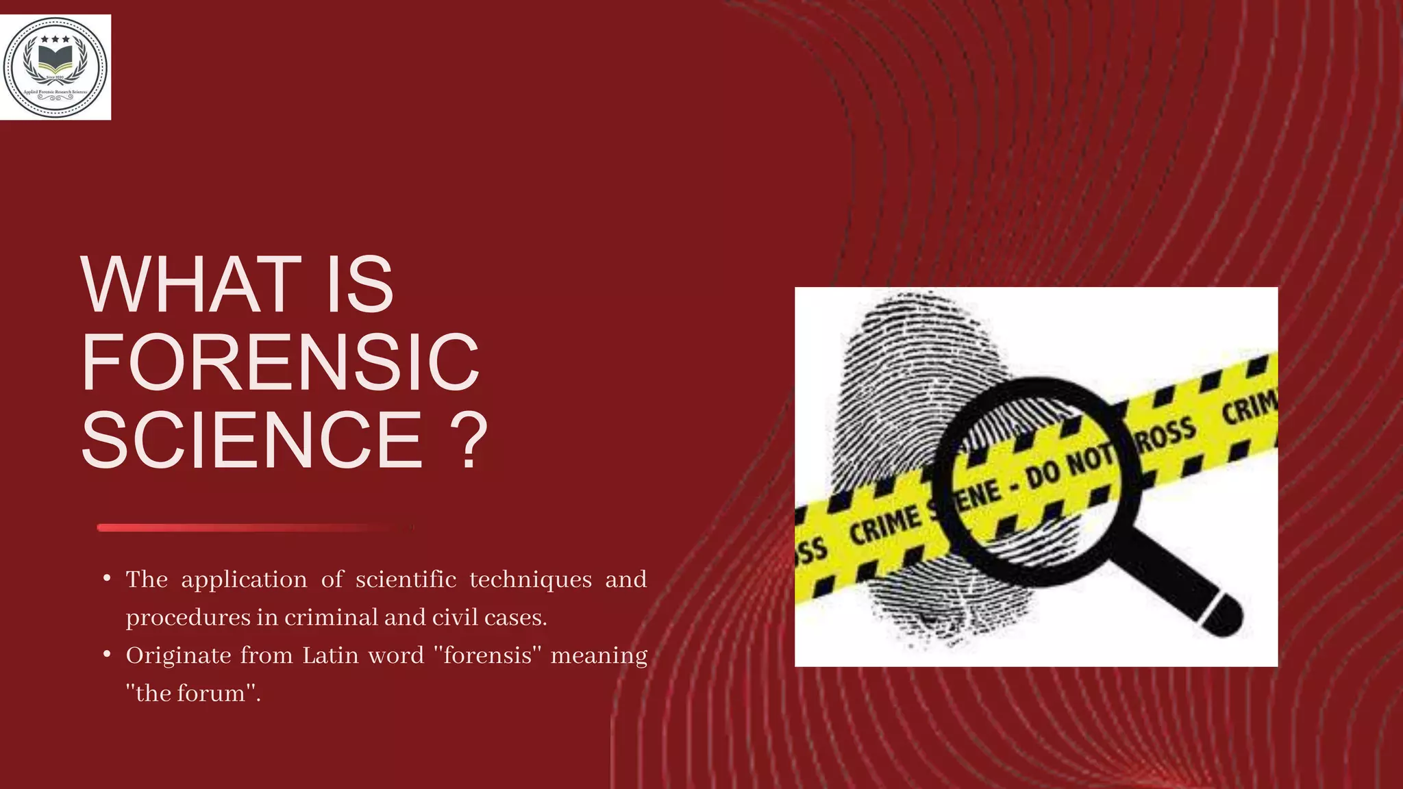 Different branches in forensic biology | PPTX