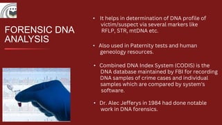 Different branches in forensic biology | PPTX