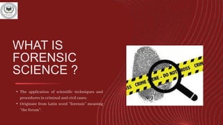 Different branches in forensic biology | PPTX
