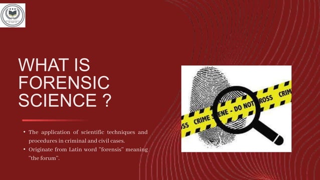 Different branches in forensic biology | PPT