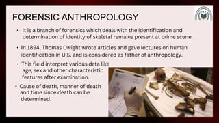 Different branches in forensic biology | PPT