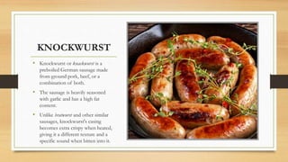 Different Breads & Sausage famous in Germany | PPTX