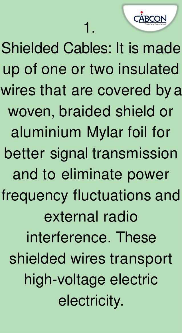 Different Cable Wires And Their Applications | PPTX