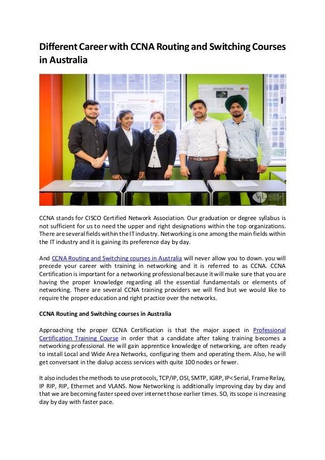CCNA Routing and Switching Courses in Australia | PDF
