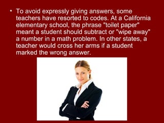 Different cheating methods used by teachers | PPT