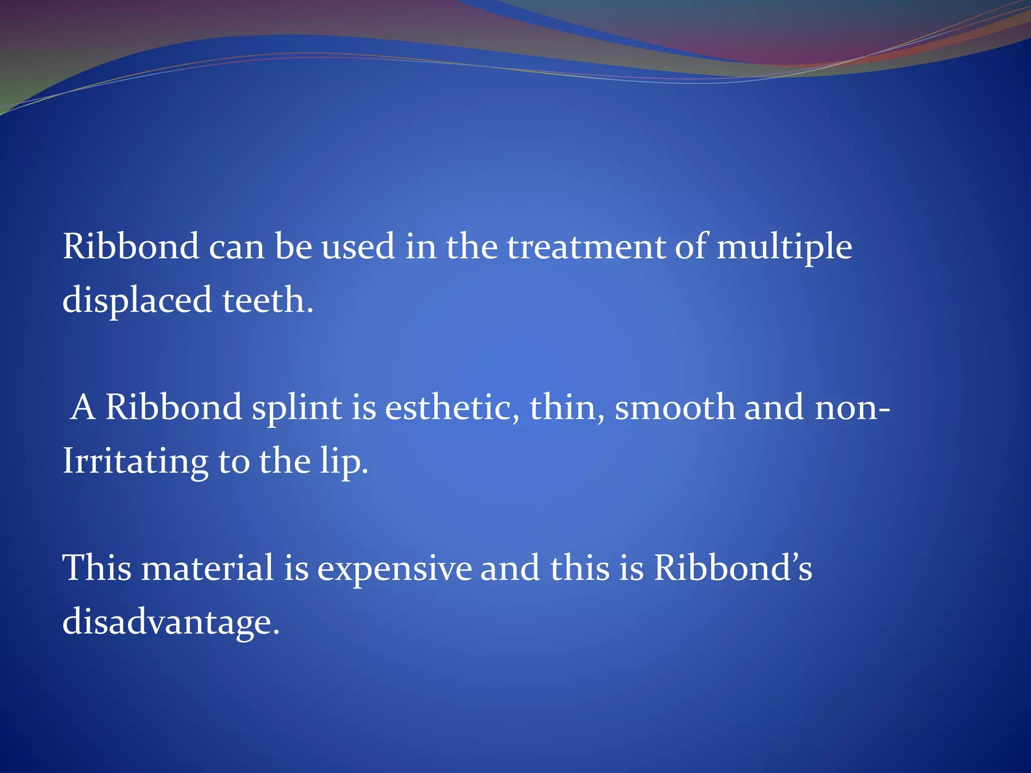 Different clinical applications of bondable reinforcement ribbond in ...