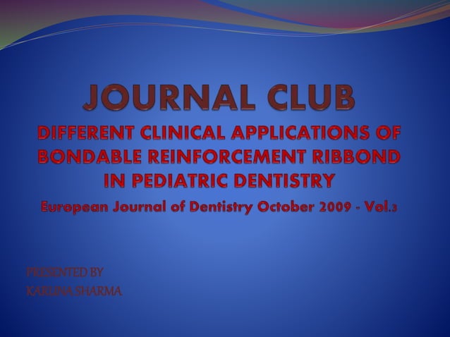 Different clinical applications of bondable reinforcement ribbond in ...